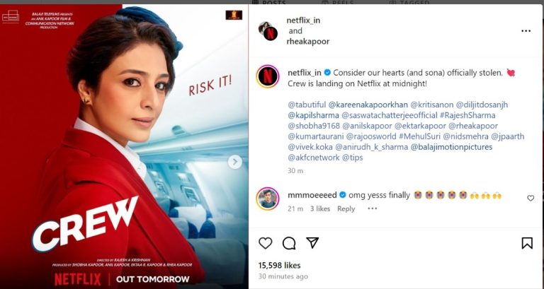 Crew OTT Release Date: Kareena Kapoor, Tabu, and Kriti Sanon film Set ...